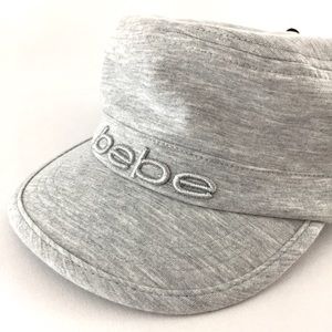 bebe | Accessories | Bebe Gray Logo Hat Cadet Cap Adjustable Back Nwt ...
